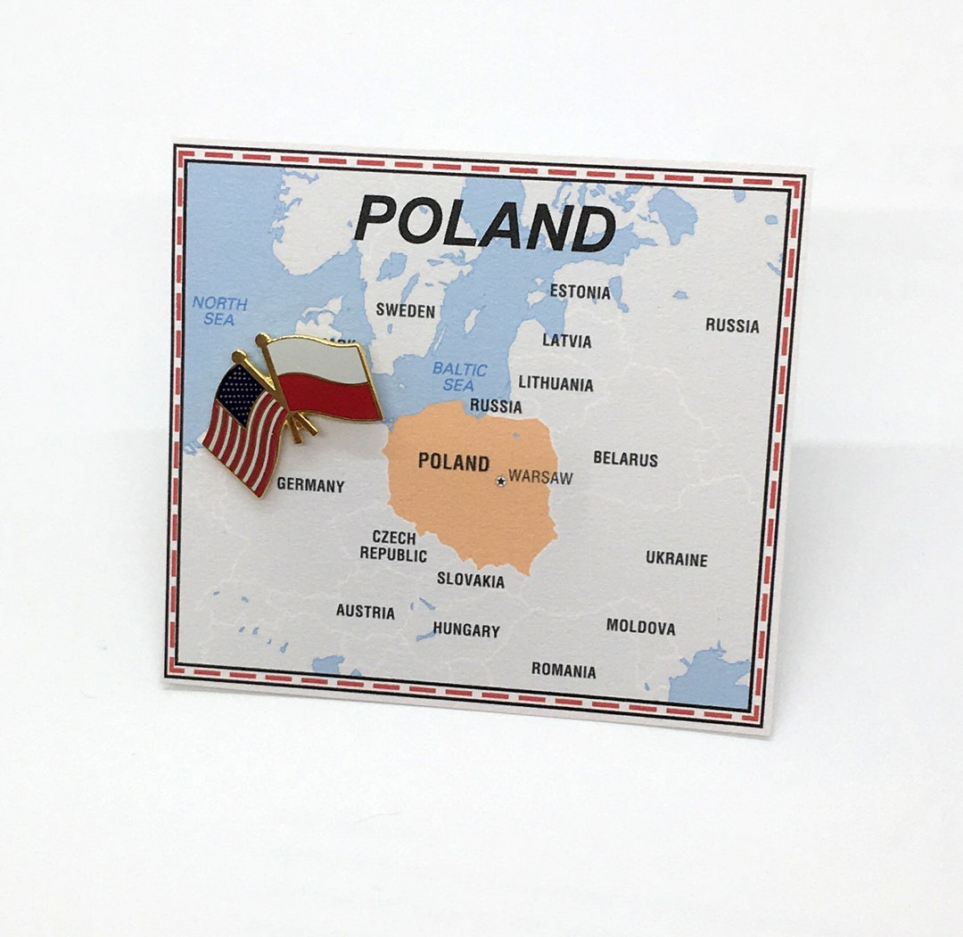 Poland & USA Flag Pin / Tie Tack / Lapel Pin / Friendship Flag Pin - Etsy