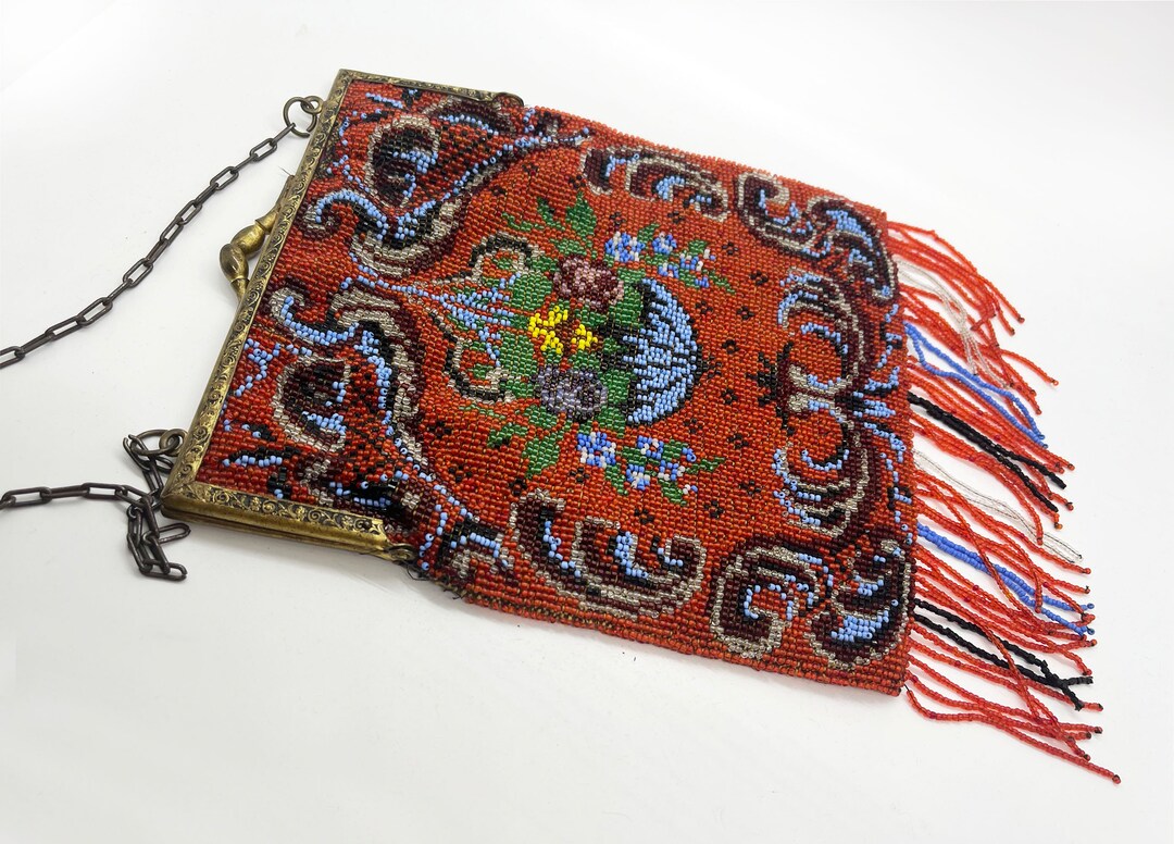 Antique Micro Beaded Victorian Handbag / Purse - Etsy