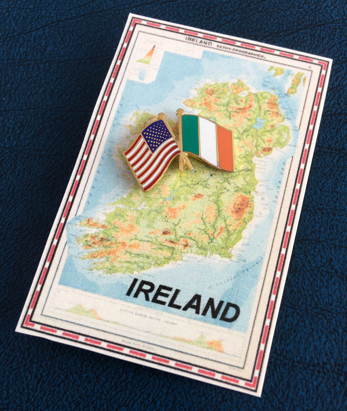 Ireland & USA Flag Pin / Tie Tack / Lapel Pin / Friendship | Etsy