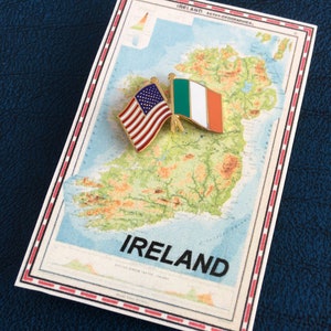 Ireland & USA Flag Pin / Tie Tack / Lapel Pin / Friendship Flag Pin - Etsy