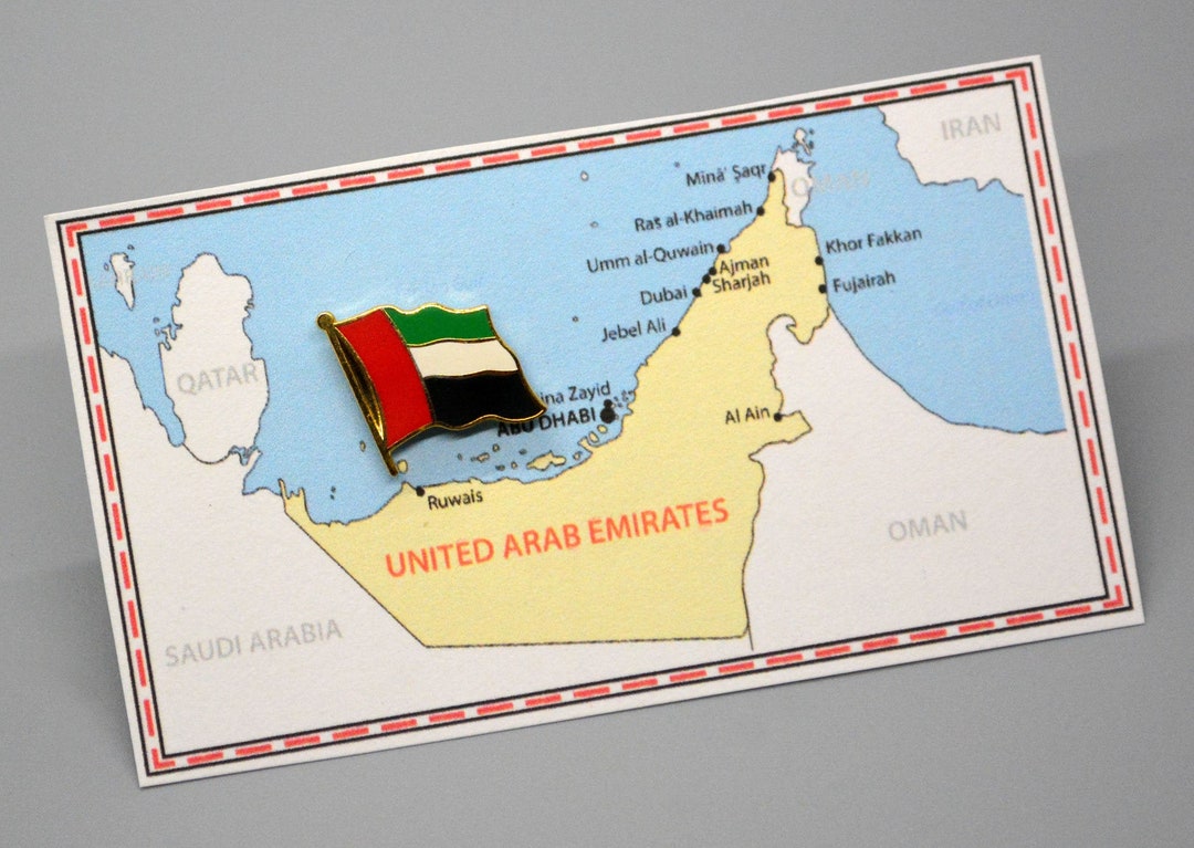 UAE Flag Pin - United Arab Emirates Lapel Pin - Etsy