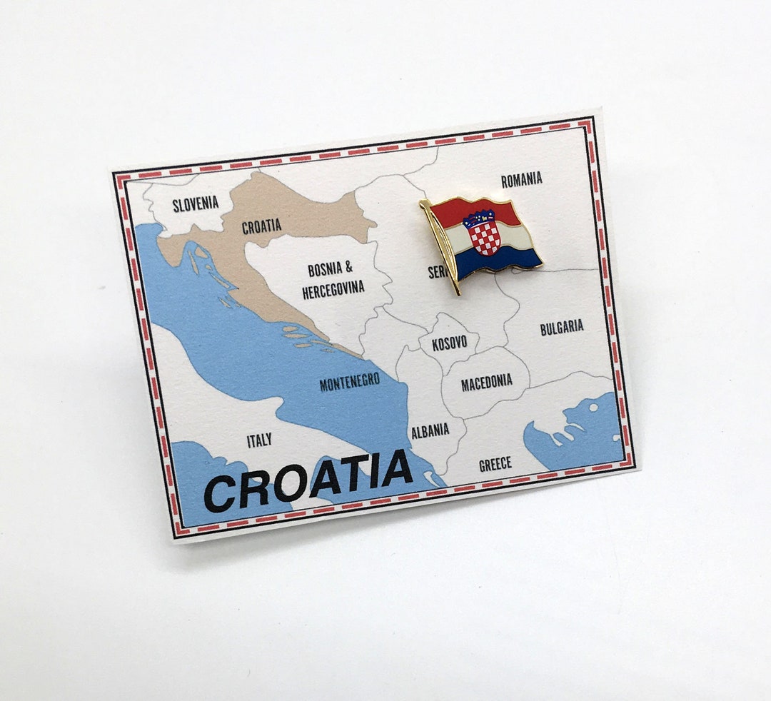 Croatia Flag Pin / Tie Tack / Lapel Pin / Country Flag Pin - Etsy