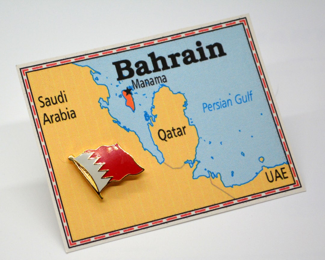 Bahrain Flag Lapel Pin, Country Pride - Etsy