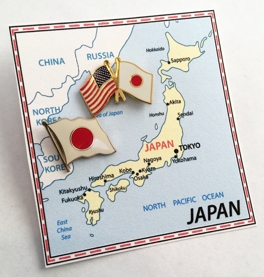 Japan Flag Pins / Tie Tack / Lapel Pin / Country Flag Pin & Friendship ...