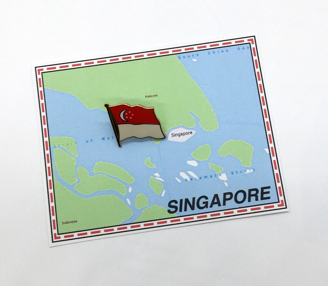 Singapore Flag Pin / Tie Tack / Lapel Pin / Country Flag Pin - Etsy