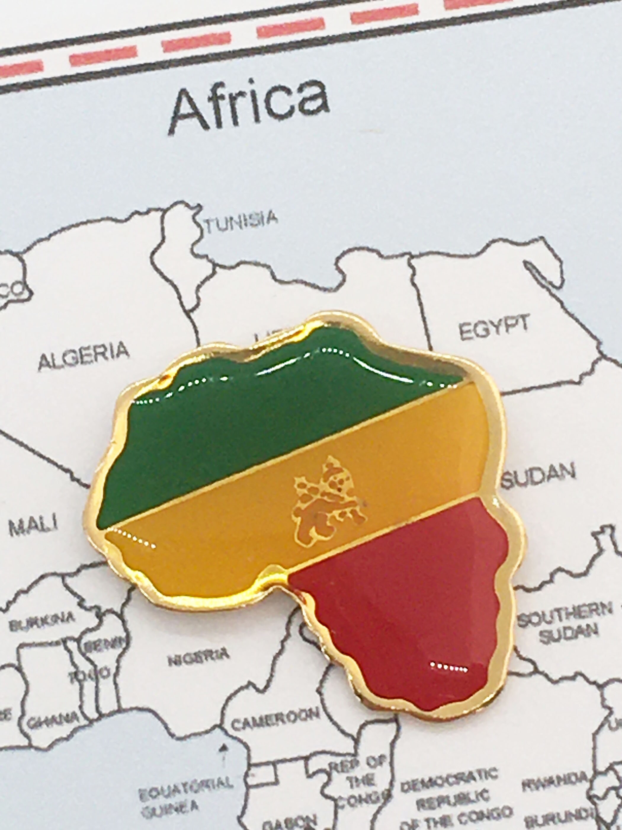 Africa Lapel Pin / Tie Tack / Country Pin - Etsy