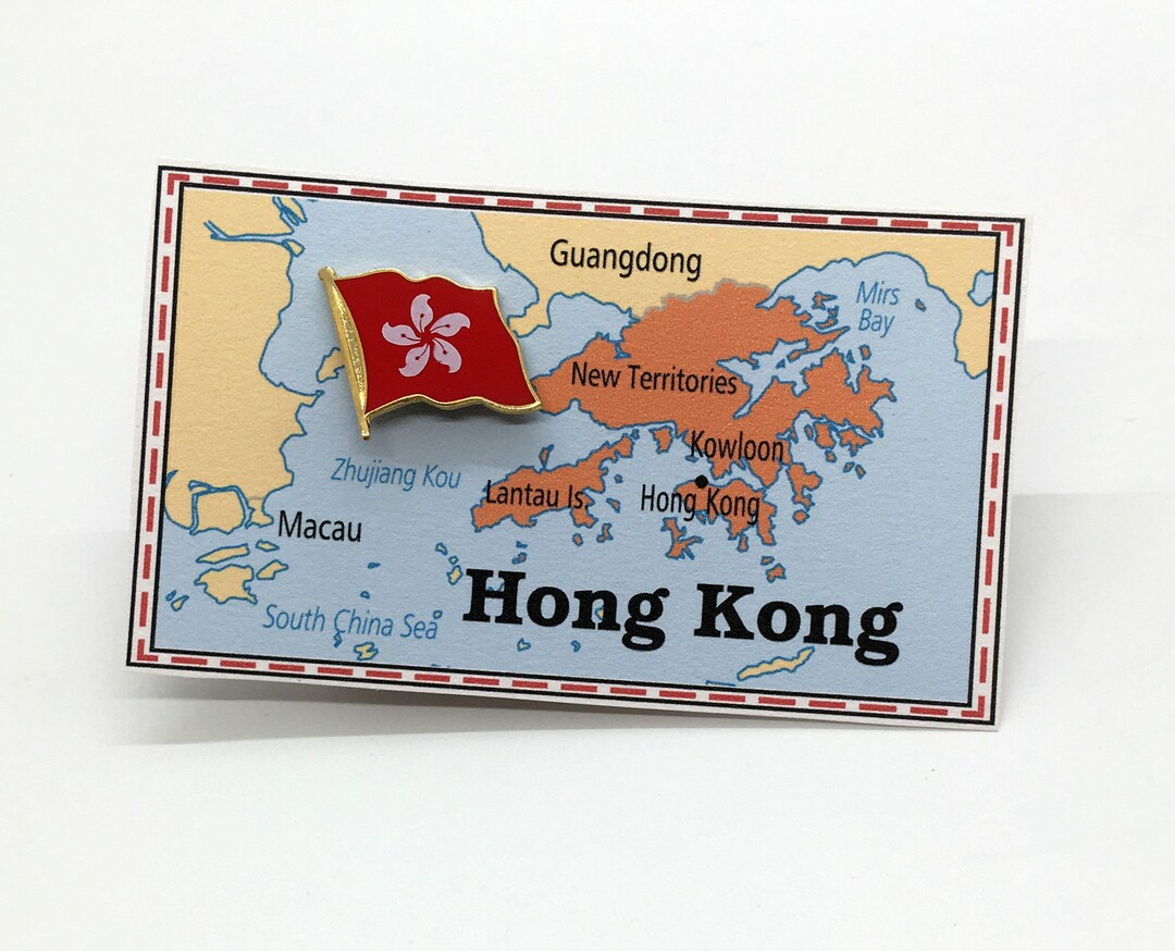 Hong Kong Flag Pin / Tie Tack / Lapel Pin / Country Flag Pin - Etsy