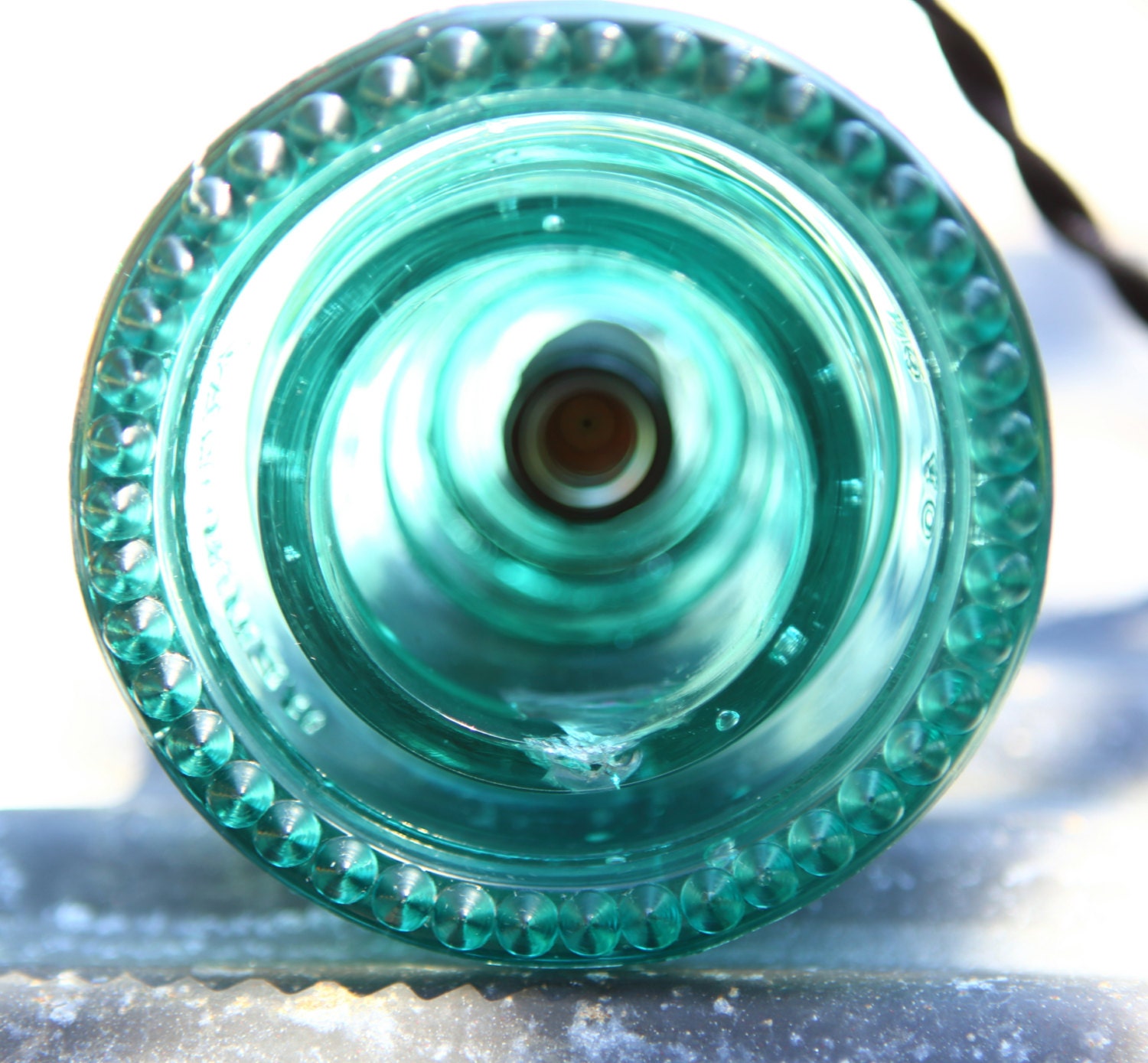 Hemingray 40 / Beautiful Green Glass Insulator Pendant Light / | Etsy