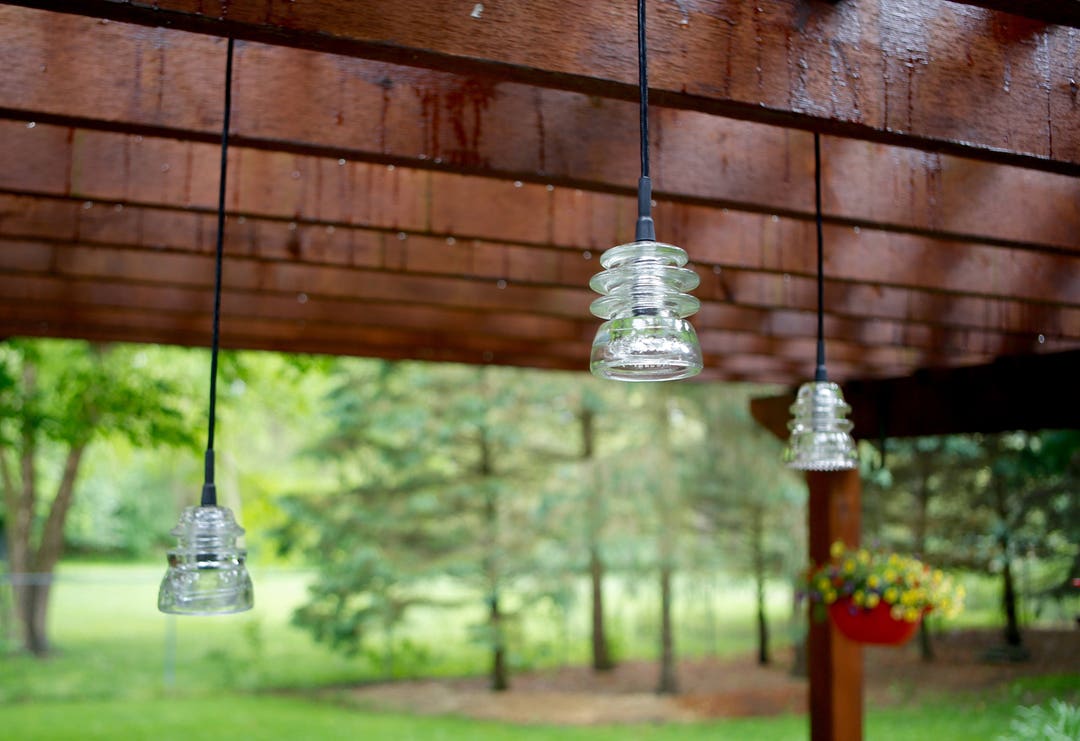 ON SALE!! 60 (per Light) Clear Outdoor Insulator Pendant Light ...