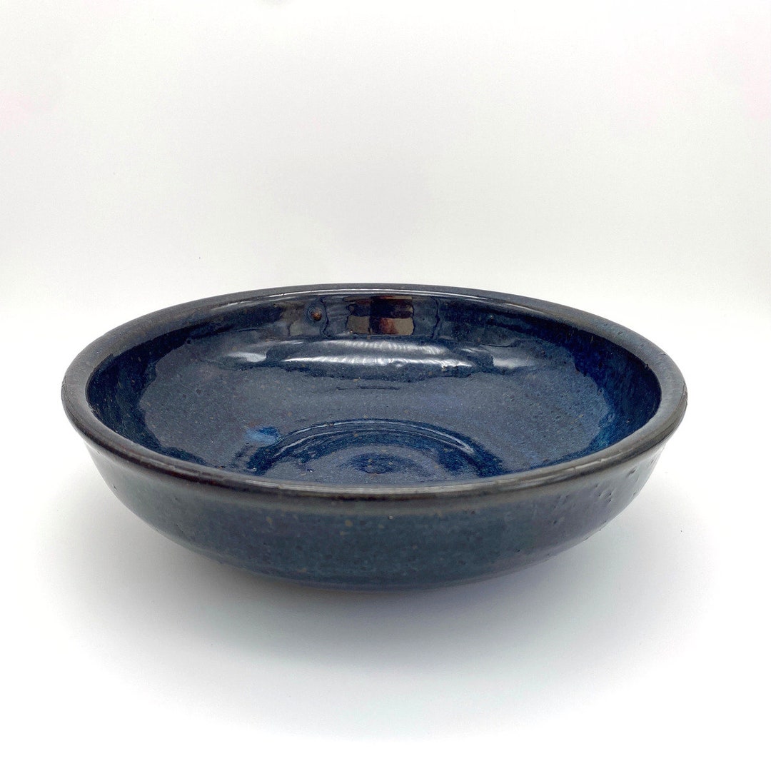 Large Dark Blue Ceramic Bowl | Dinnerware | Serving Bowl | Pasta Bowl ...