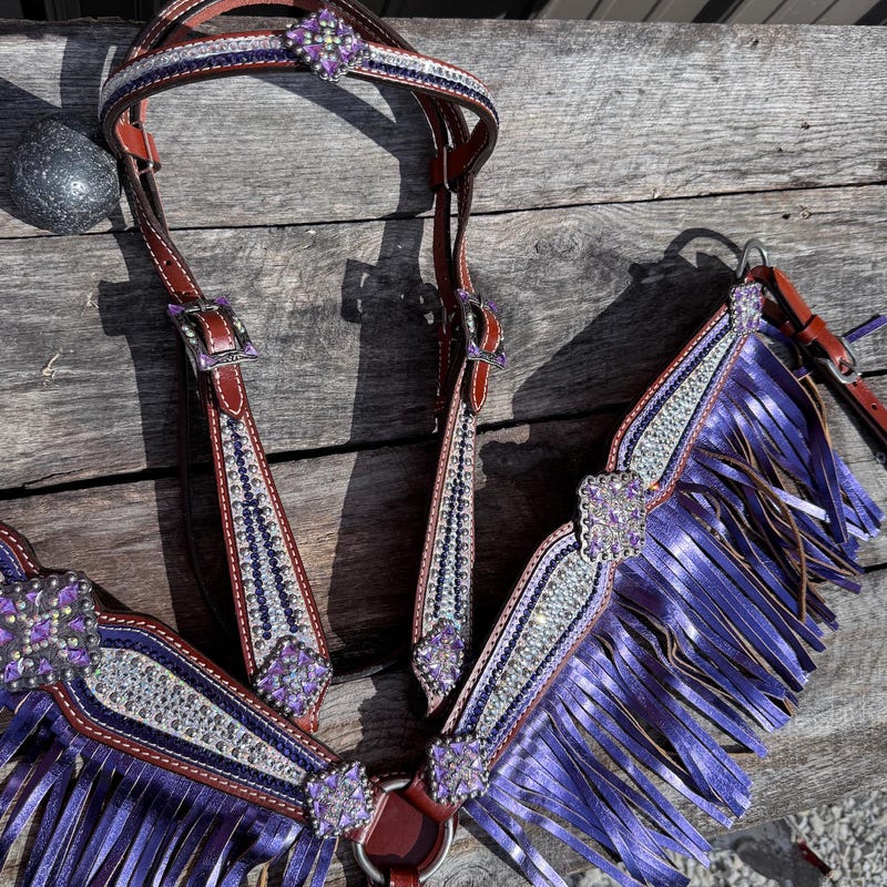Purple Bridle Western - Etsy
