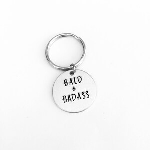 Bald and Badass Keyring, Keychain, Gifts for Baldies, Gift for Him ...