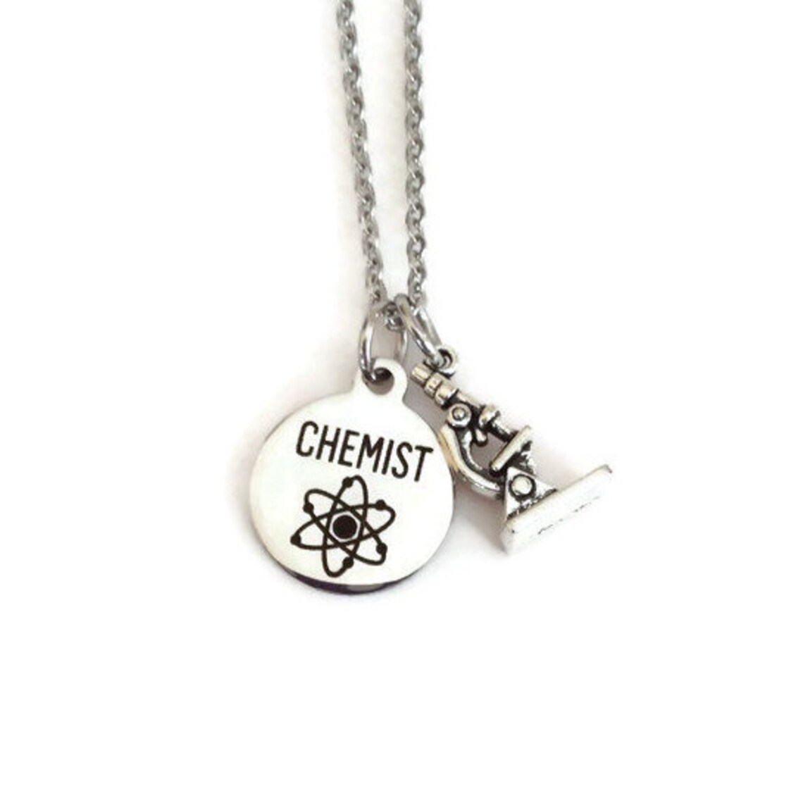 Chemist Necklace Microscope Laboratory Tech Chemistry - Etsy