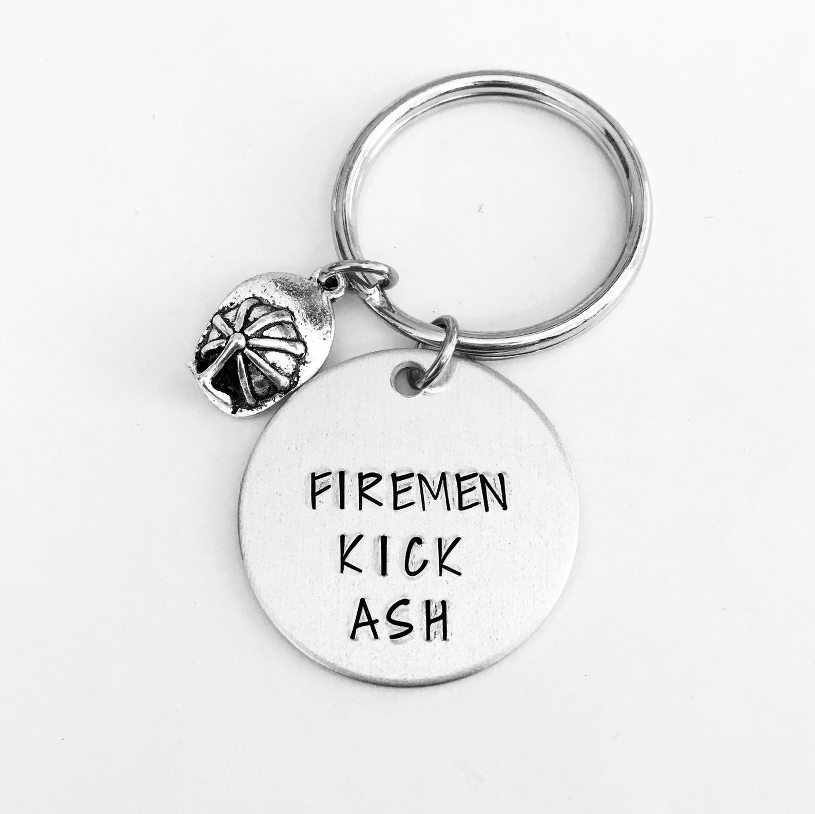Fireman Keyring Firefighter Keychain Fire Hat Fathers Day - Etsy