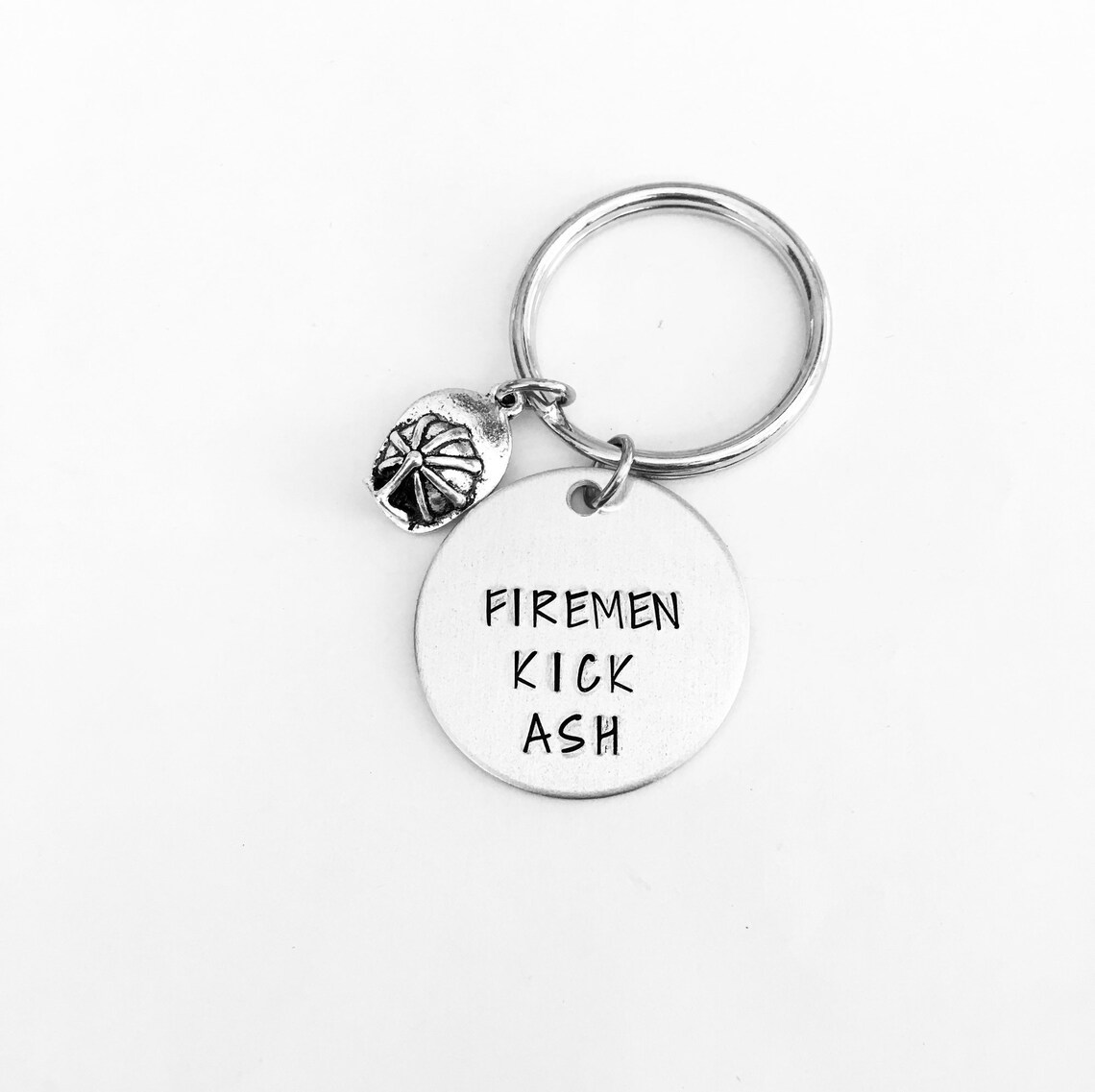 Fireman Keyring Firefighter Keychain Fire Hat Fathers Day | Etsy