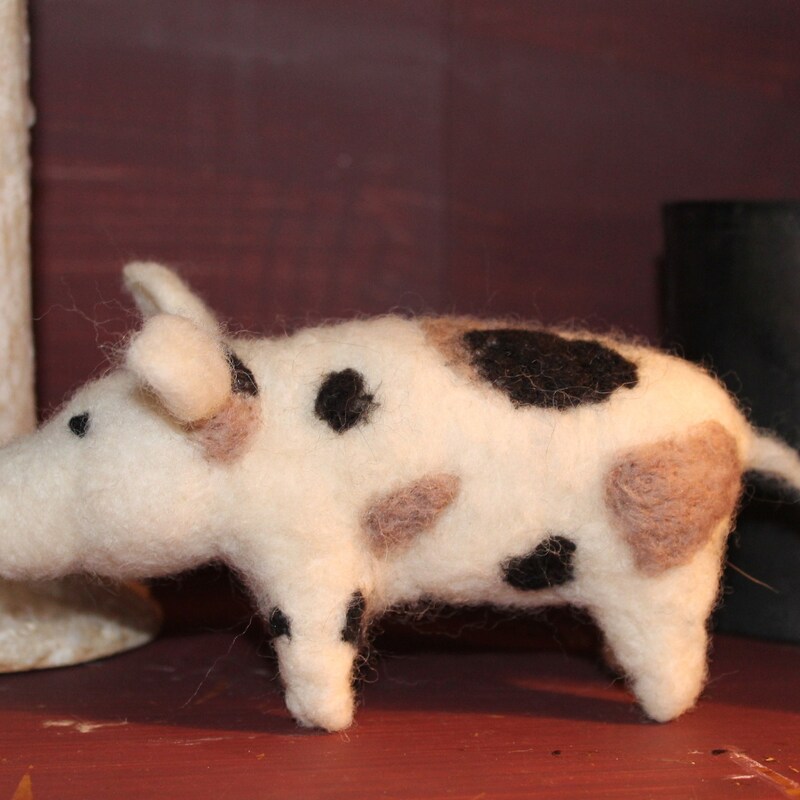 Needle Felted Pig - Etsy