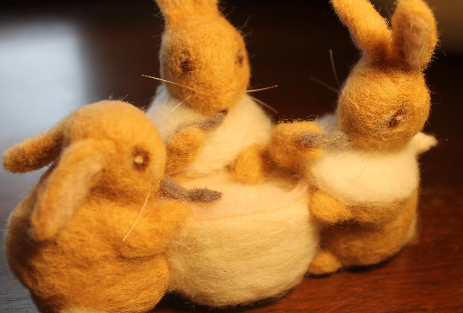 Needle Felted Flopsy, Mopsy and Cottontail, Felted Peter Rabbit, Felted ...
