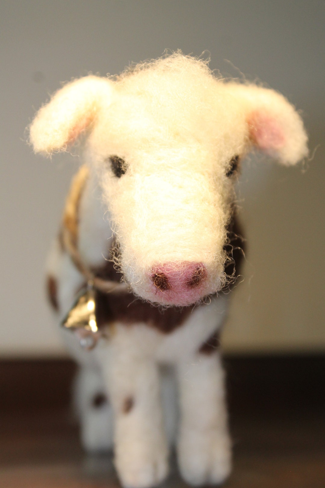 Needle-felted Country Cow, Fiber-sculpted Farm Animal, Country Farm ...