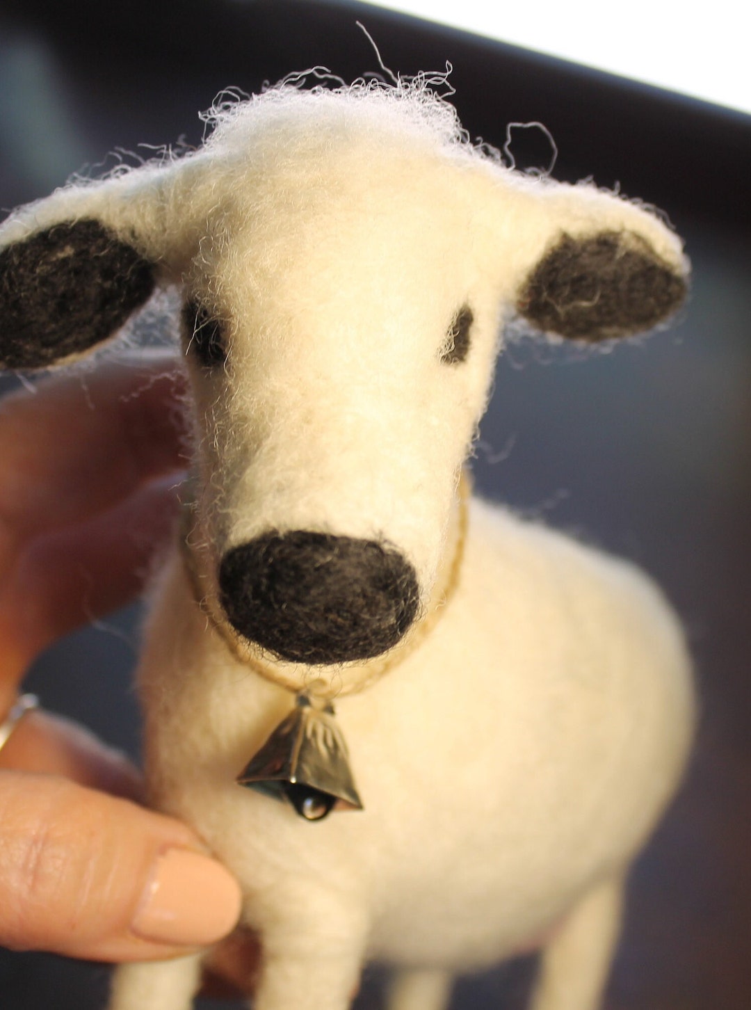 Needle-felted Country Cow Animal, Fiber-sculpted Barn Farm Animal ...