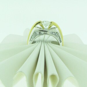 18 K Gold Modern Design Tension Set Diamond Engagement Ring - Etsy