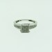 Vintage 10 K White Gold Diamond Square Top Ring - Etsy