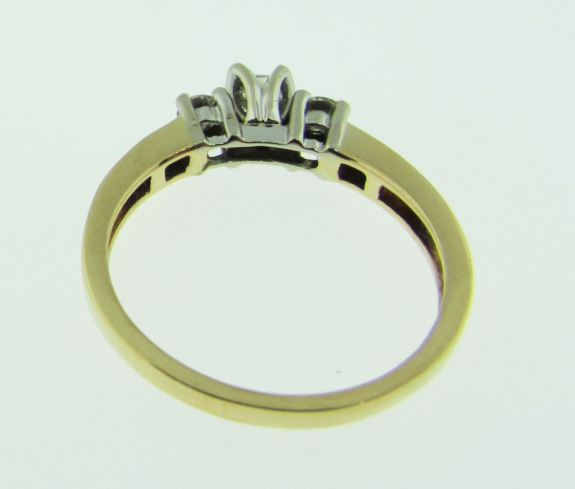 3 Diamond Engagement Ring. - Etsy