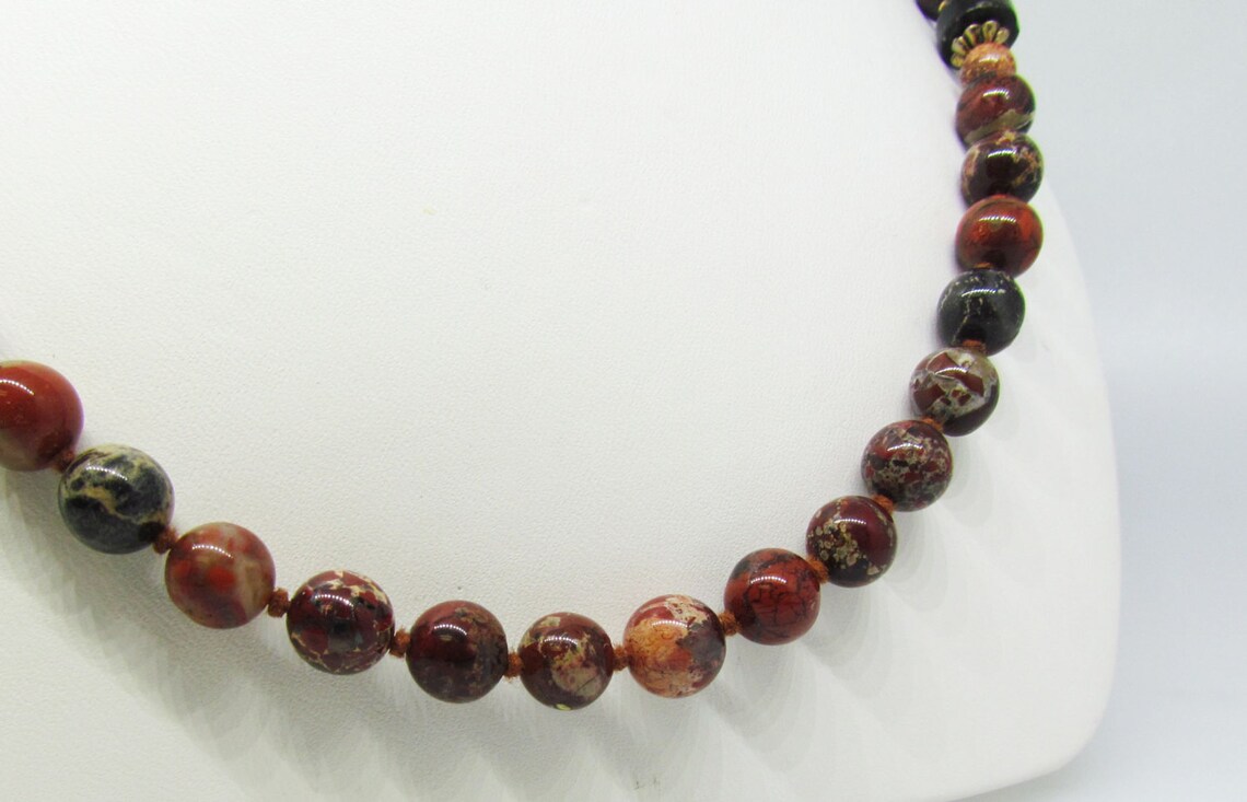 Italian Bead Necklace. 35 Long. - Etsy