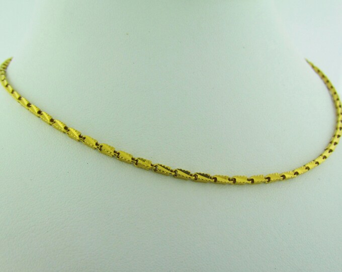 24 K Pure Gold Box Link Necklace - Etsy