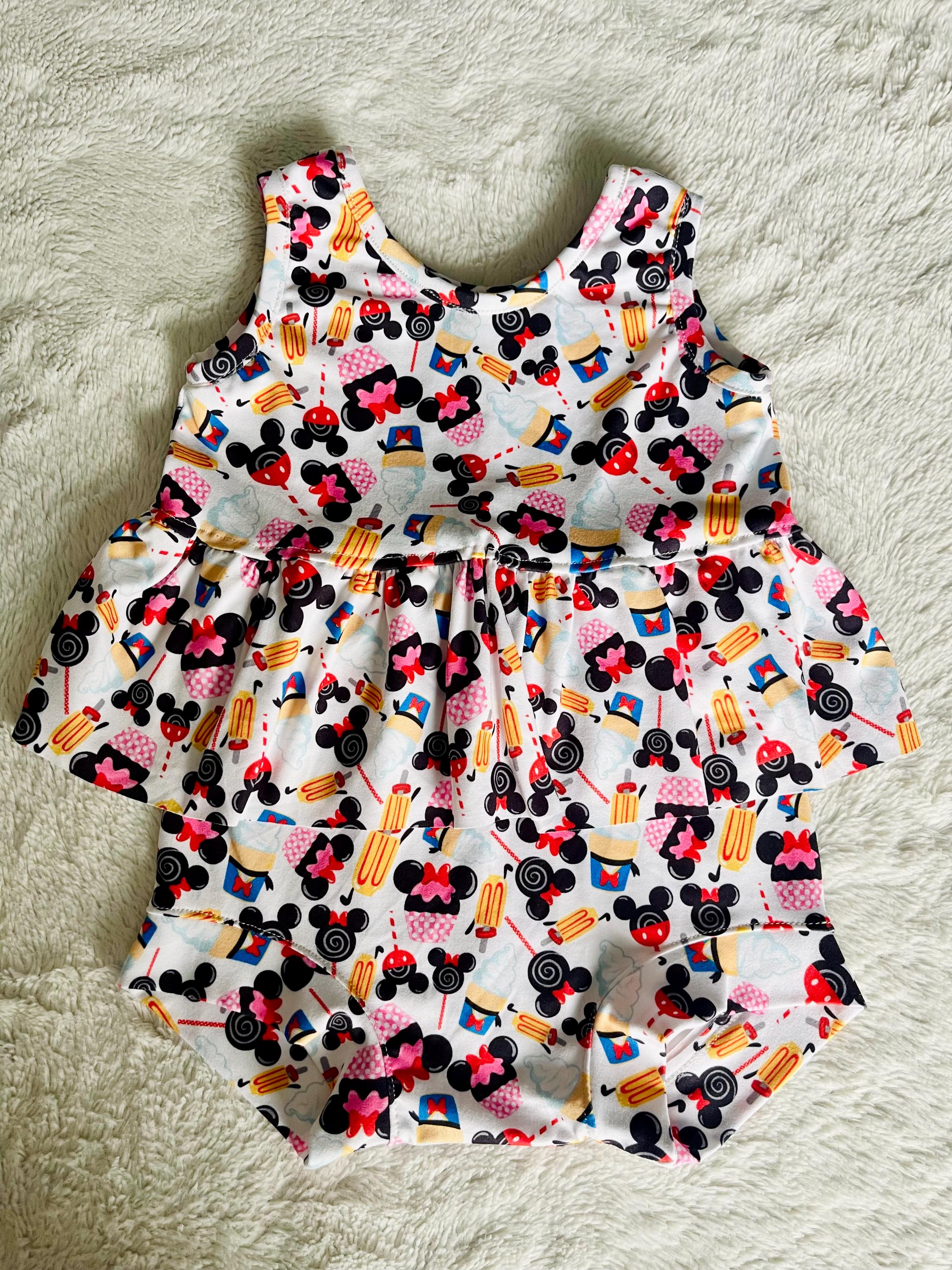 Disney Park Inspired Baby Girl Outfit, Ruffle Crop Top and Matching ...