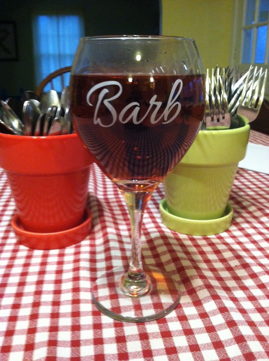 Super 20 Oz. Red Wine With Name and Flip Flops on Back. - Etsy