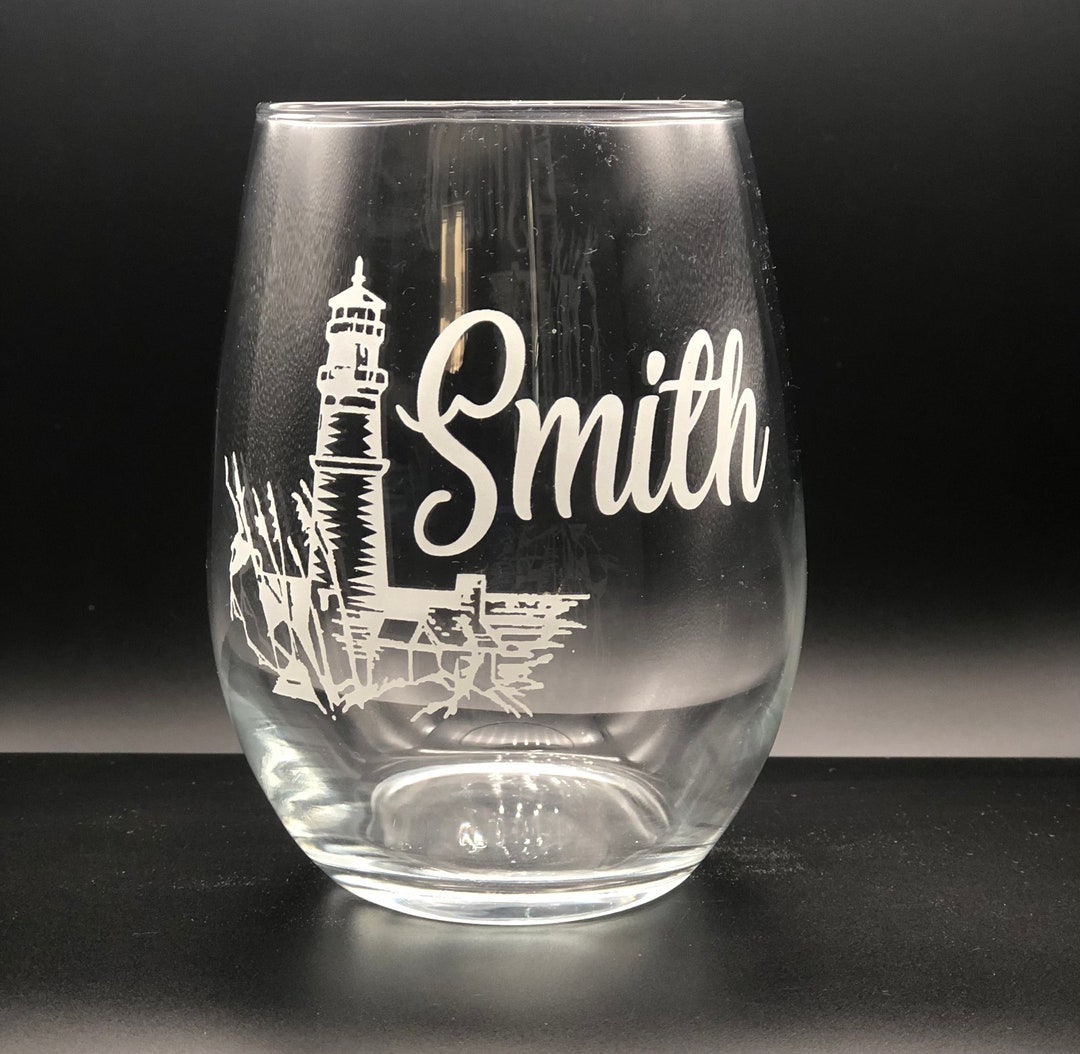 Engraved Lighthouse With Personalized Name - Etsy