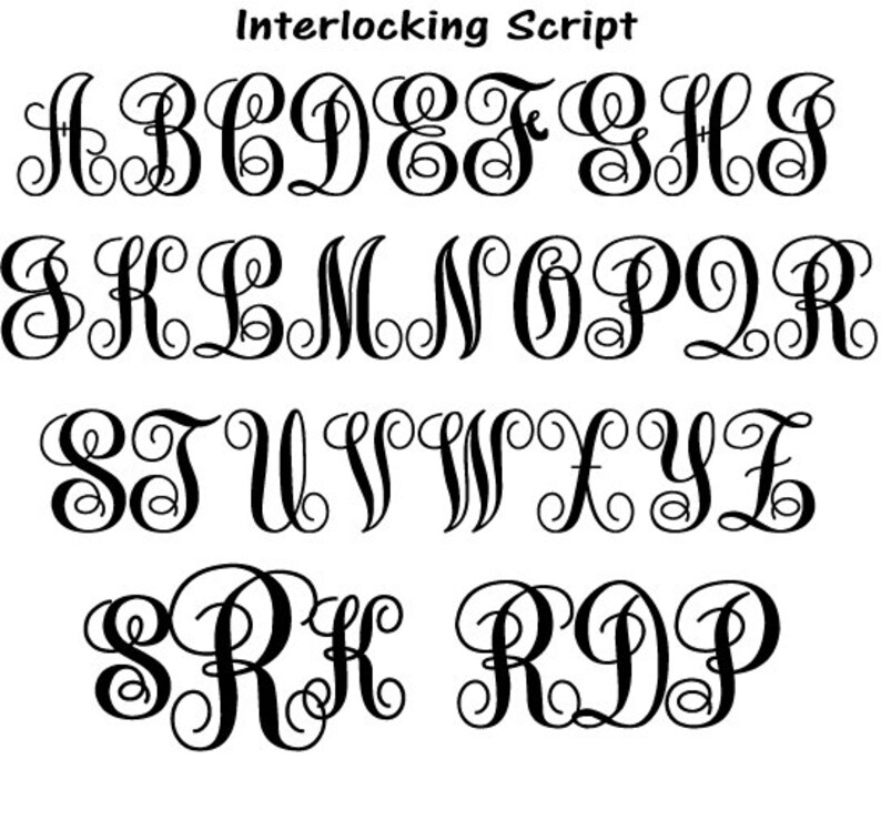 Stemless Wine glasses set of 8 Interlocking script monogram | Etsy