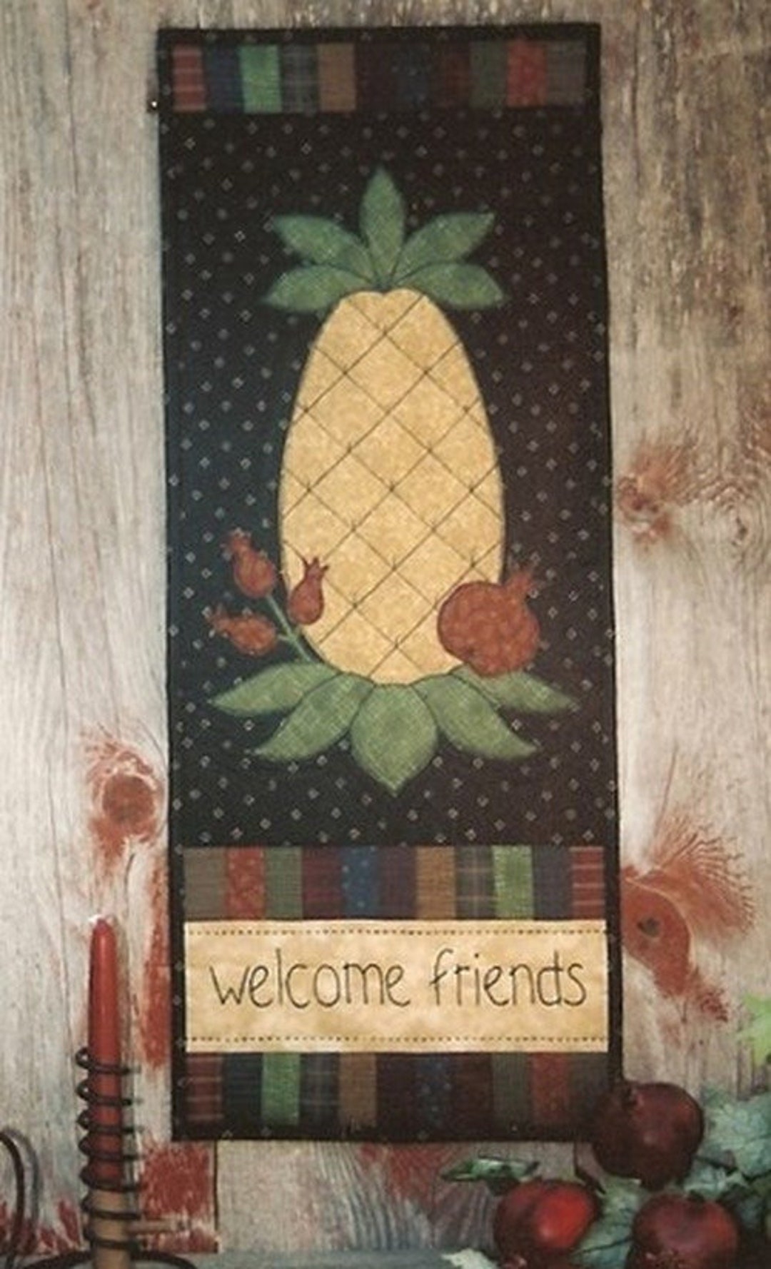 DIY KIT Welcome Friends Quilt Door Banner Wall Hanging by Cottage Creek ...