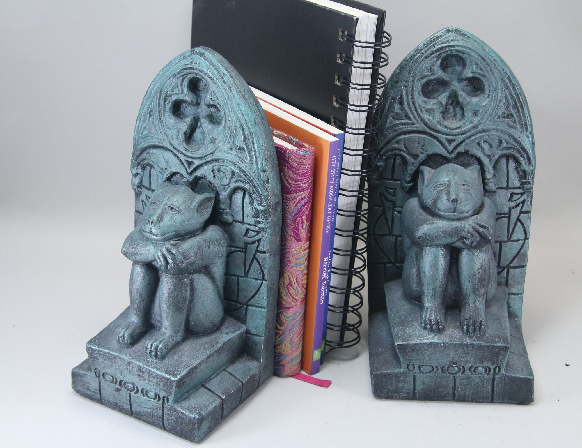 Vintage Gothic Gargoyle Sculptural Bookend Medieval Notre Dame ...