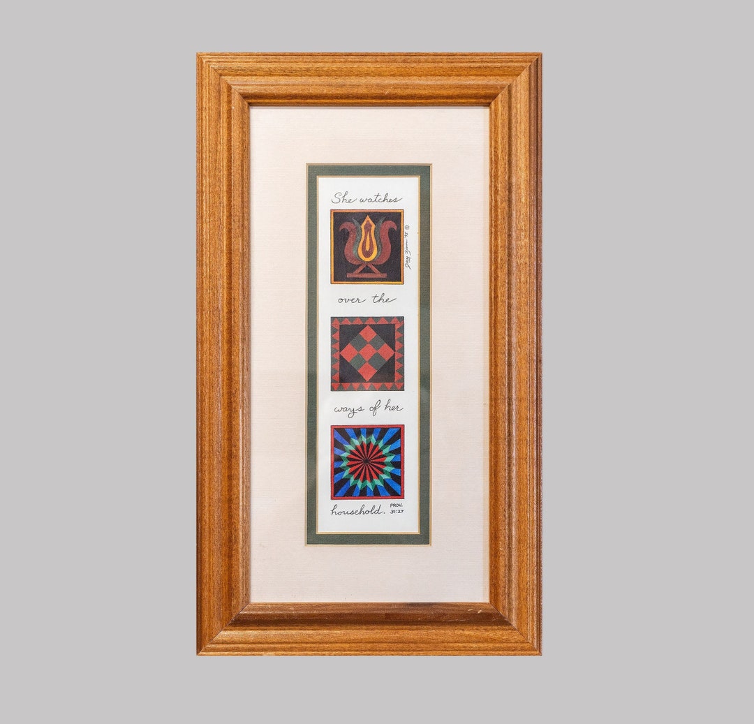 Vintage Amish Quilts Jay Zinn Proverbs 31:37 She Watches Over Her ...