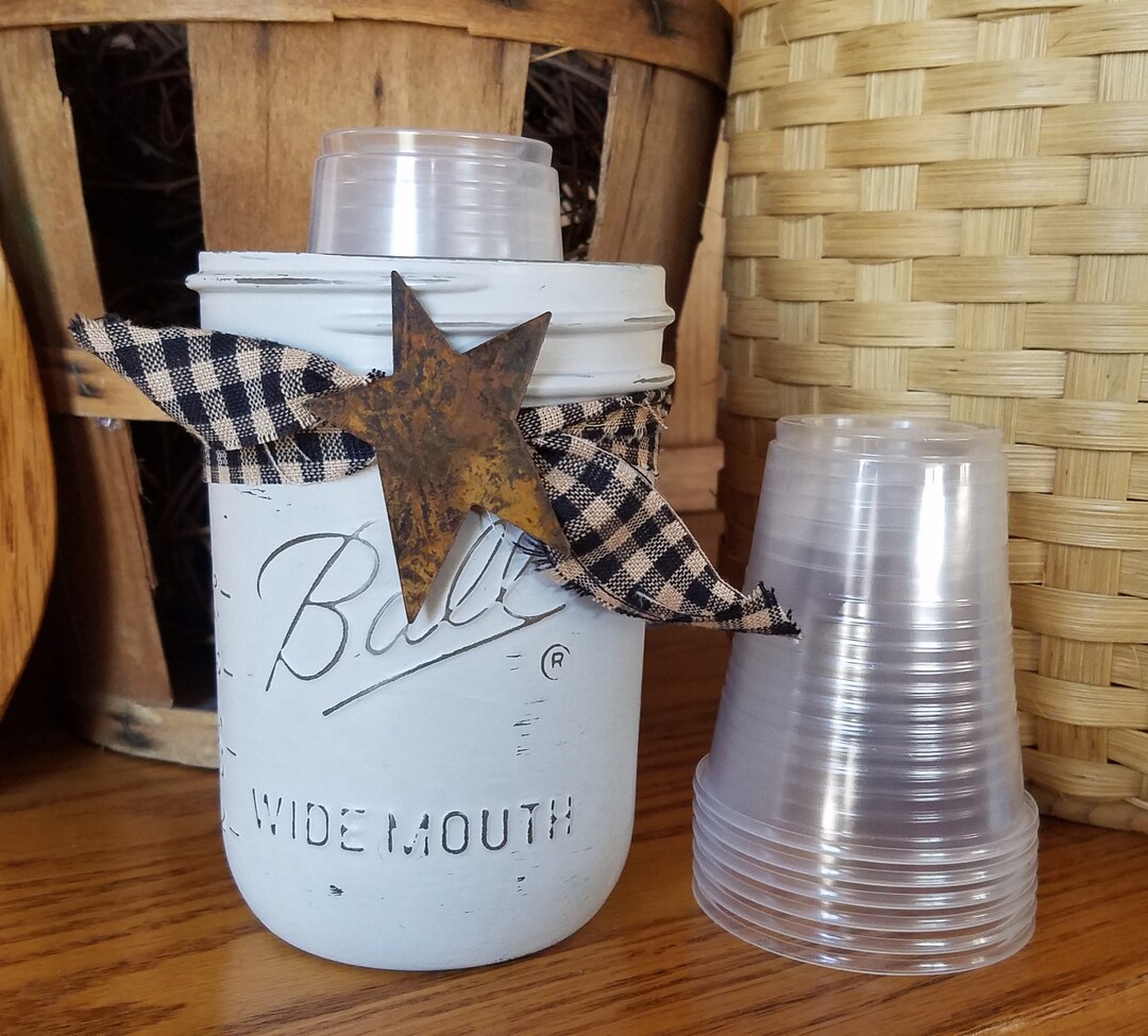 Mason Jar Dixie Cup Holder, Pint Jar Cup Holder, 5 Oz Cups~urban ...