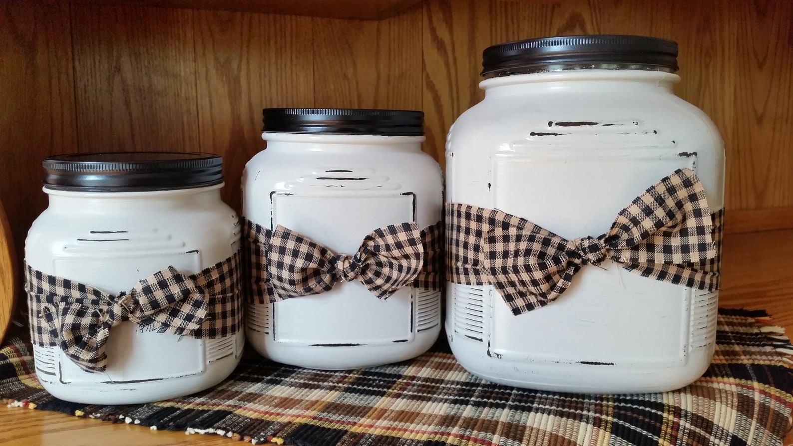 Jar Canister Set, Urban Farmhouse, Vintage Cracker Jar Canister Set ...