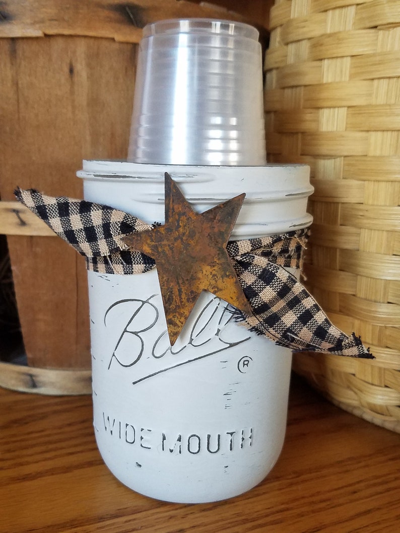 Mason Jar Dixie Cup Holder, Pint Jar Cup Holder, 5 Oz Cups~urban ...