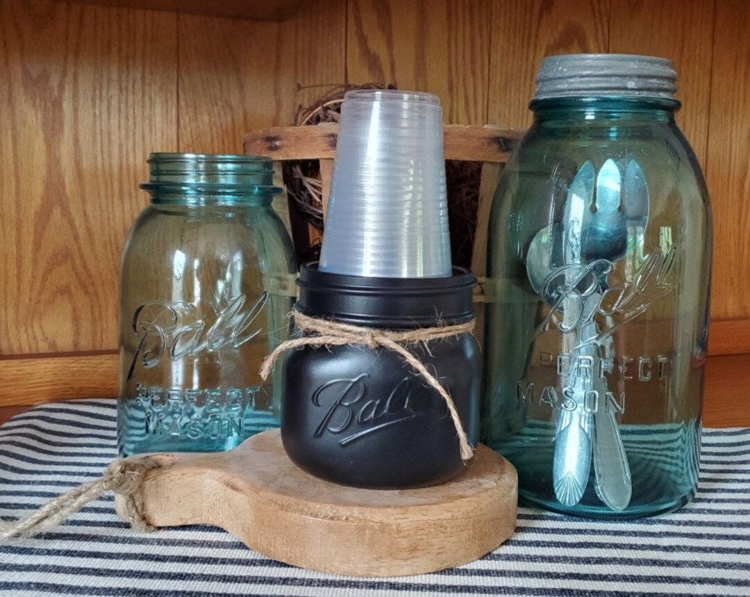 Mason Jar Dixie Cup Holder, Pint Jar Cup Holder, 7 Oz Cups~urban ...
