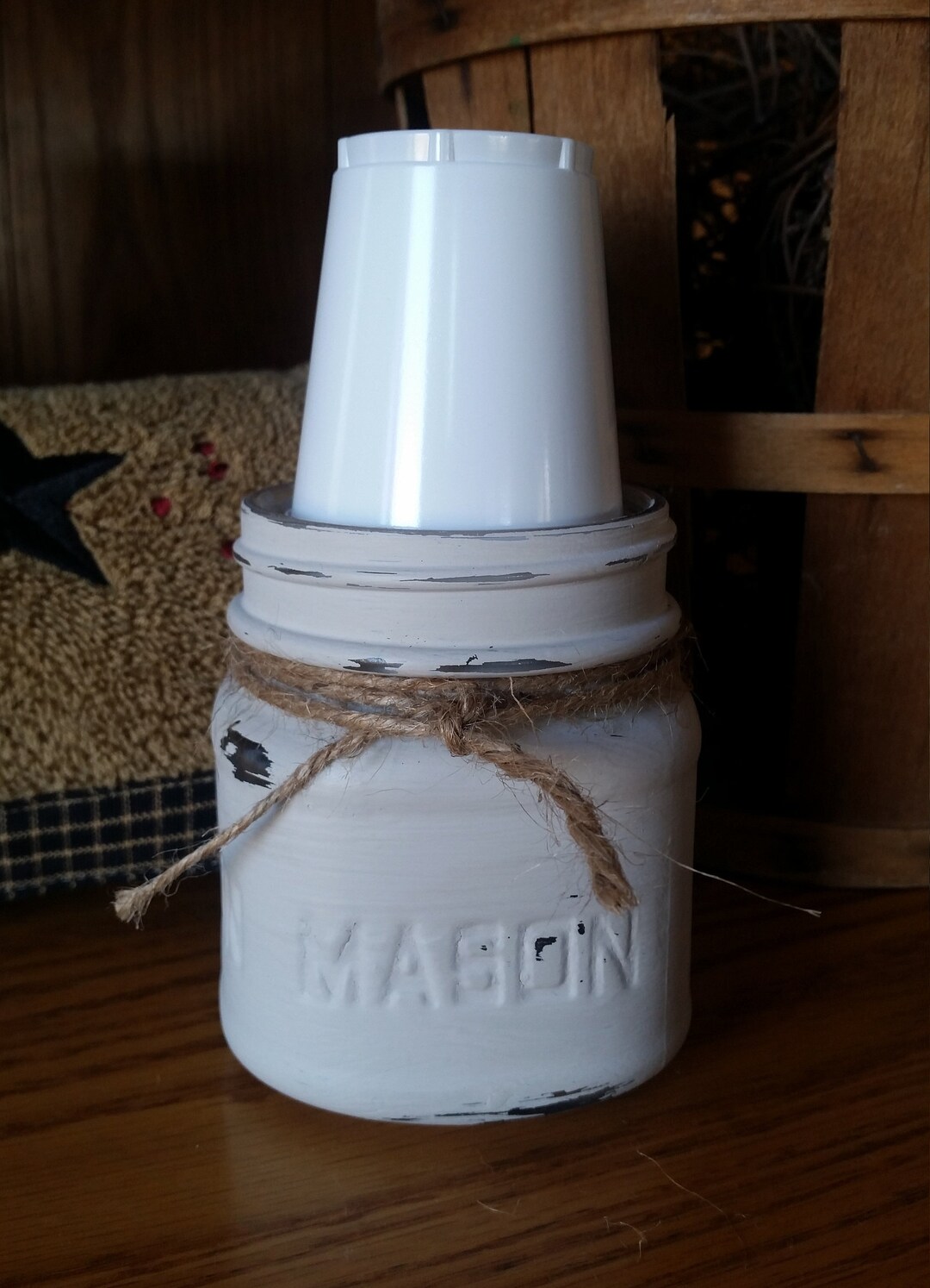 Mason Jar Dixie Cup Holder, 1/2 Pint Cup Holder, 3 Oz Cups, Urban ...