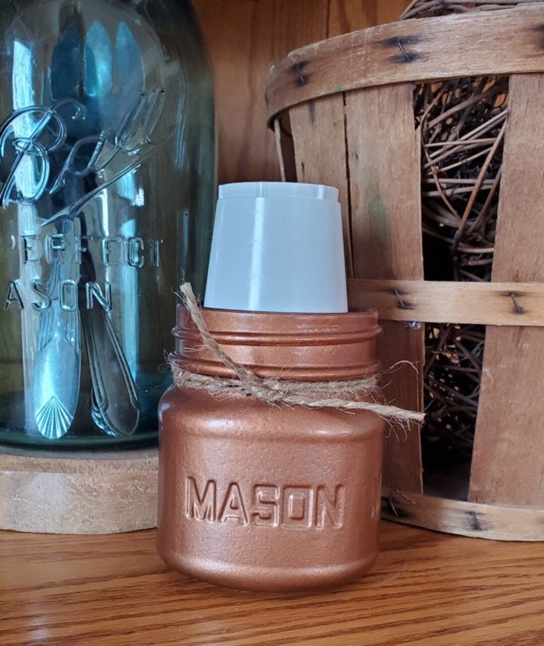Mason Jar Dixie Cup Holder, 1/2 Pint Cup Holder, 3 Oz Cups, Urban ...
