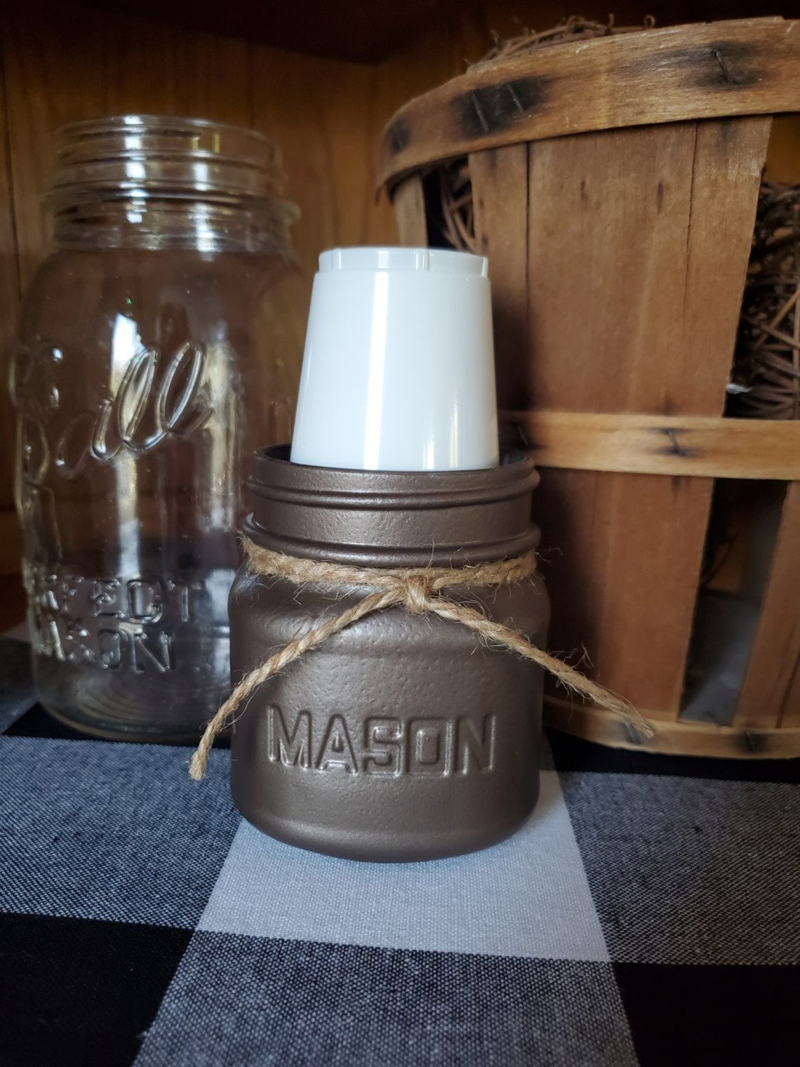 Mason Jar Dixie Cup Holder 1/2 Pint Cup Holder 3 Oz Cups - Etsy