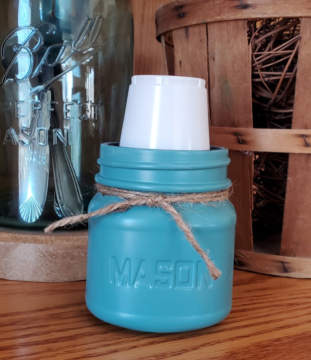 Mason Jar Dixie Cup Holder, 1/2 Pint Cup Holder, 3 Oz Cups, Urban ...