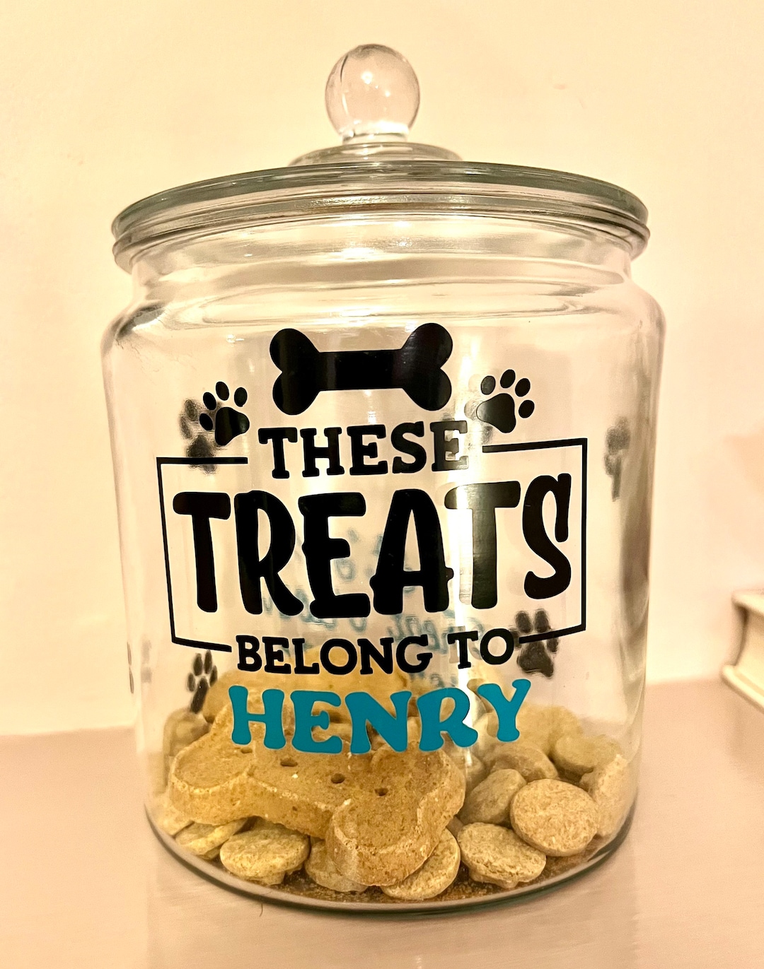 Custom Dog Treat Jar - Etsy