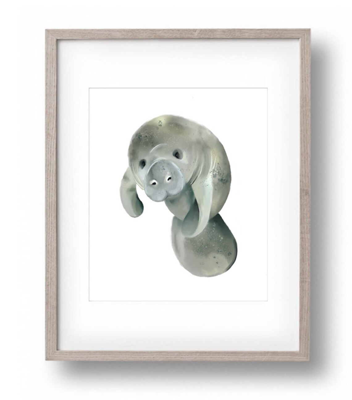 Manatee Wall Art Florida Manatee Print Ocean Nursery Print - Etsy