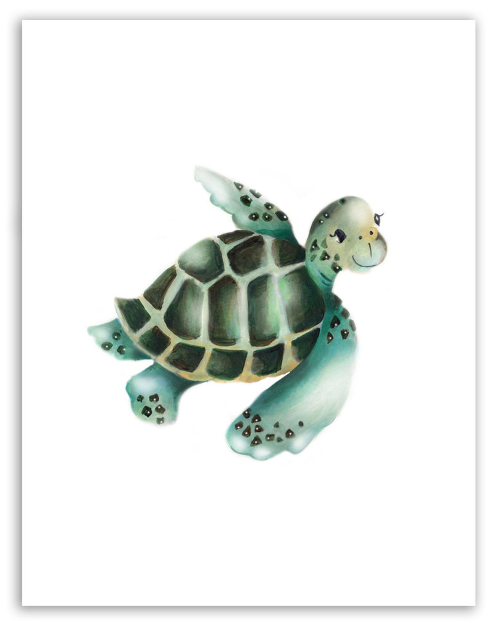 Sea Turtle Nursery Print Baby Turtle Wall Decor Ocean Baby - Etsy