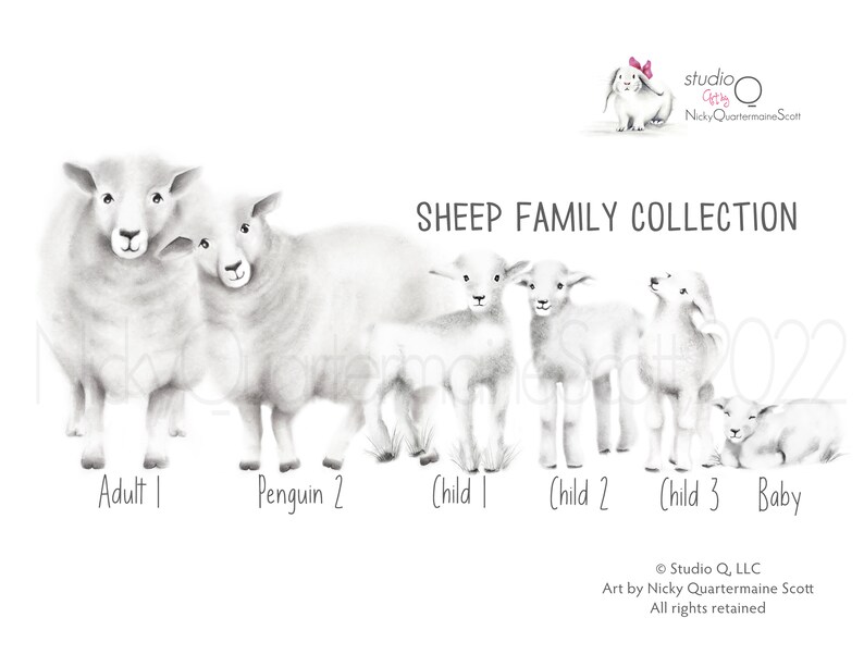 Personalized Sheep Family Art Print: Custom Farmhouse Nursery Decor - Etsy