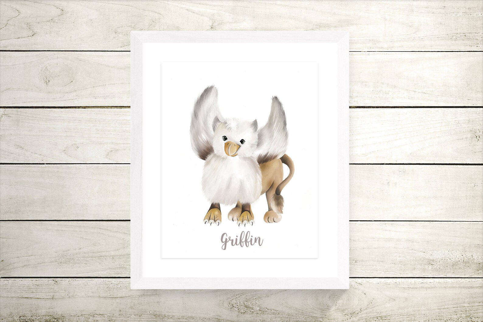 Griffin Art Print Baby Name Art New Baby Present Baby | Etsy