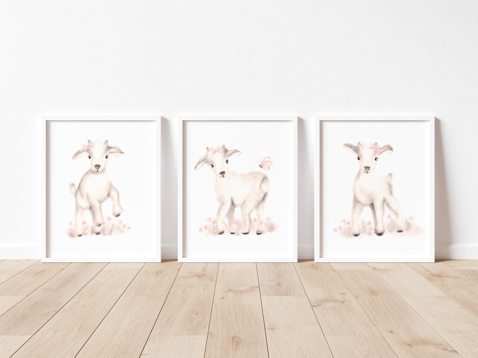 Baby Goat Nursery Art Prints Set of 3 Goat Drawings Baby - Etsy