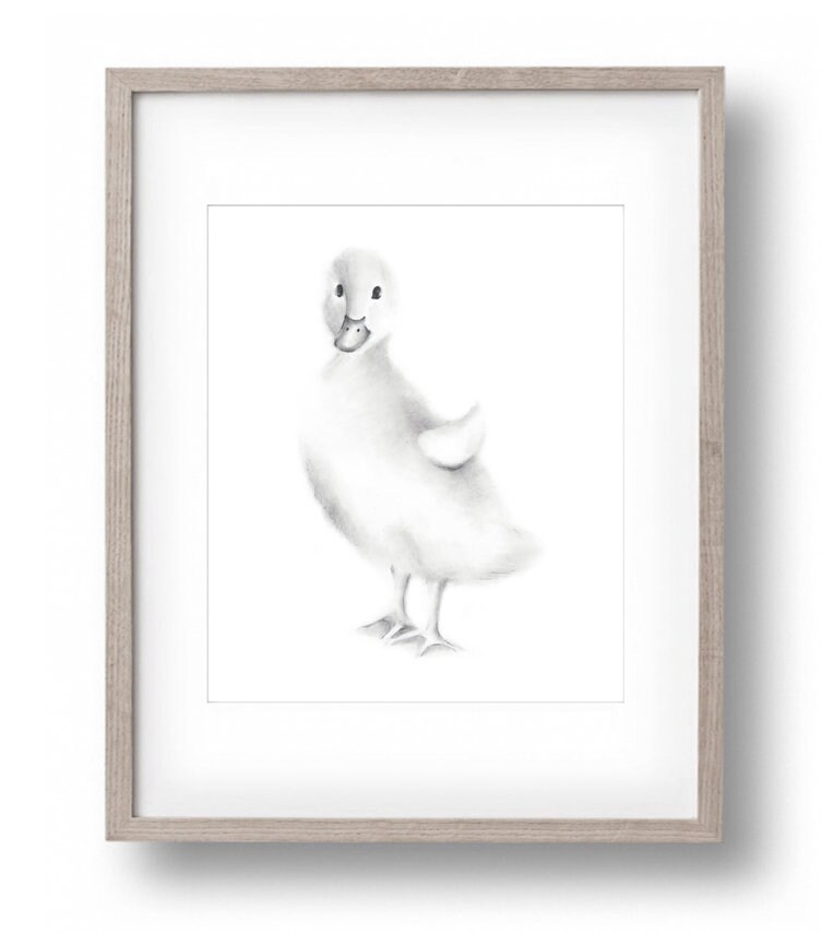 Duckling Nursery Art Print Farmhouse Nursery Decor Baby Duck | Etsy